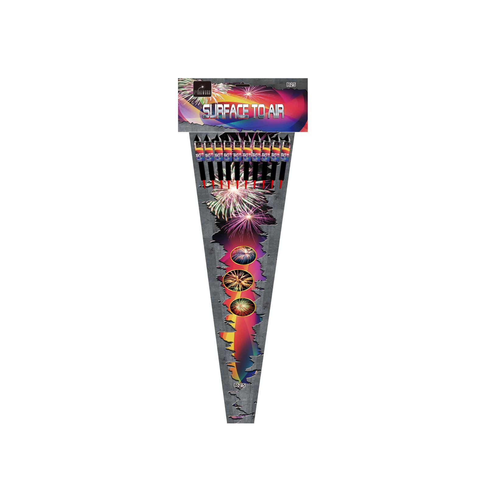 Pyroworx Surface To Air (10pk) - Rocketman Fireworks